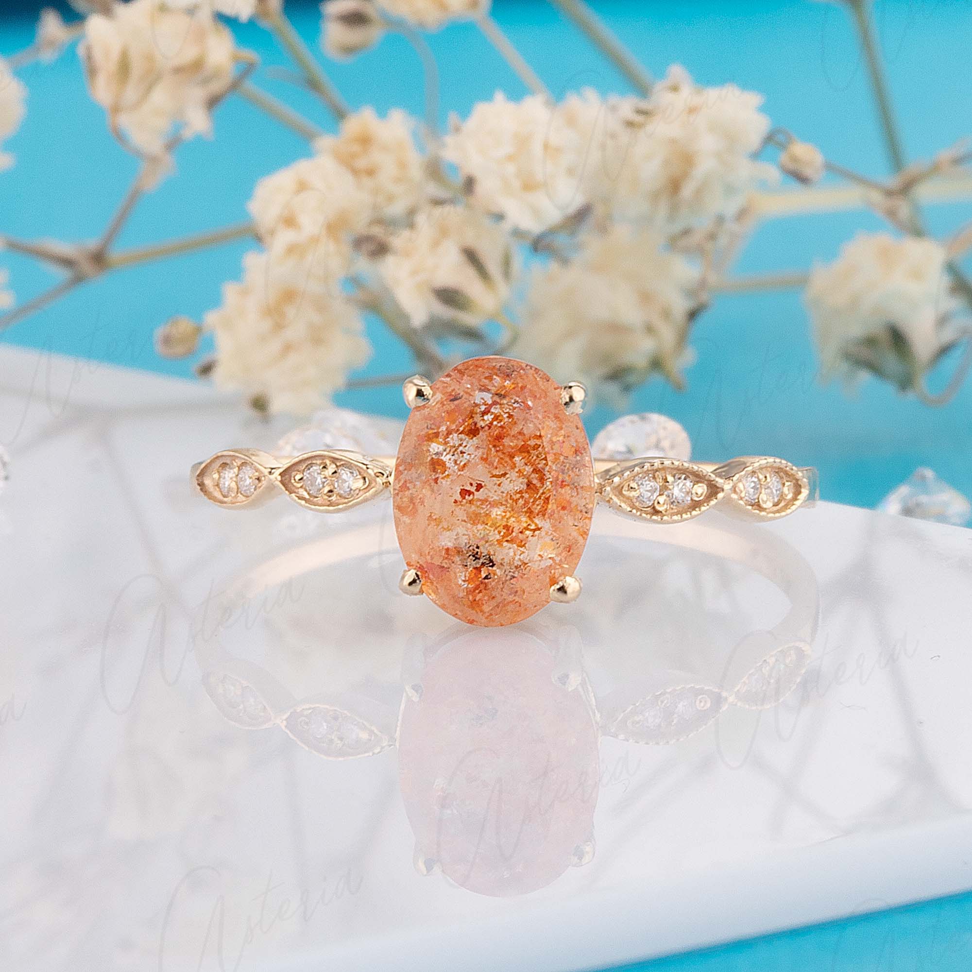 Sunstone engagement ring store